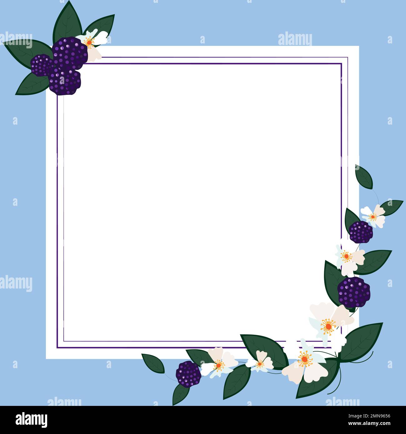 Text Frame Surrounded With Assorted Flowers Hearts And Leaves ...