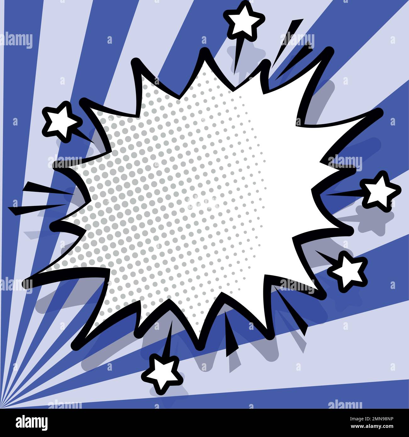 Comic Blank Speech Bubble With Copy Space And Colorful Doodles. Design ...