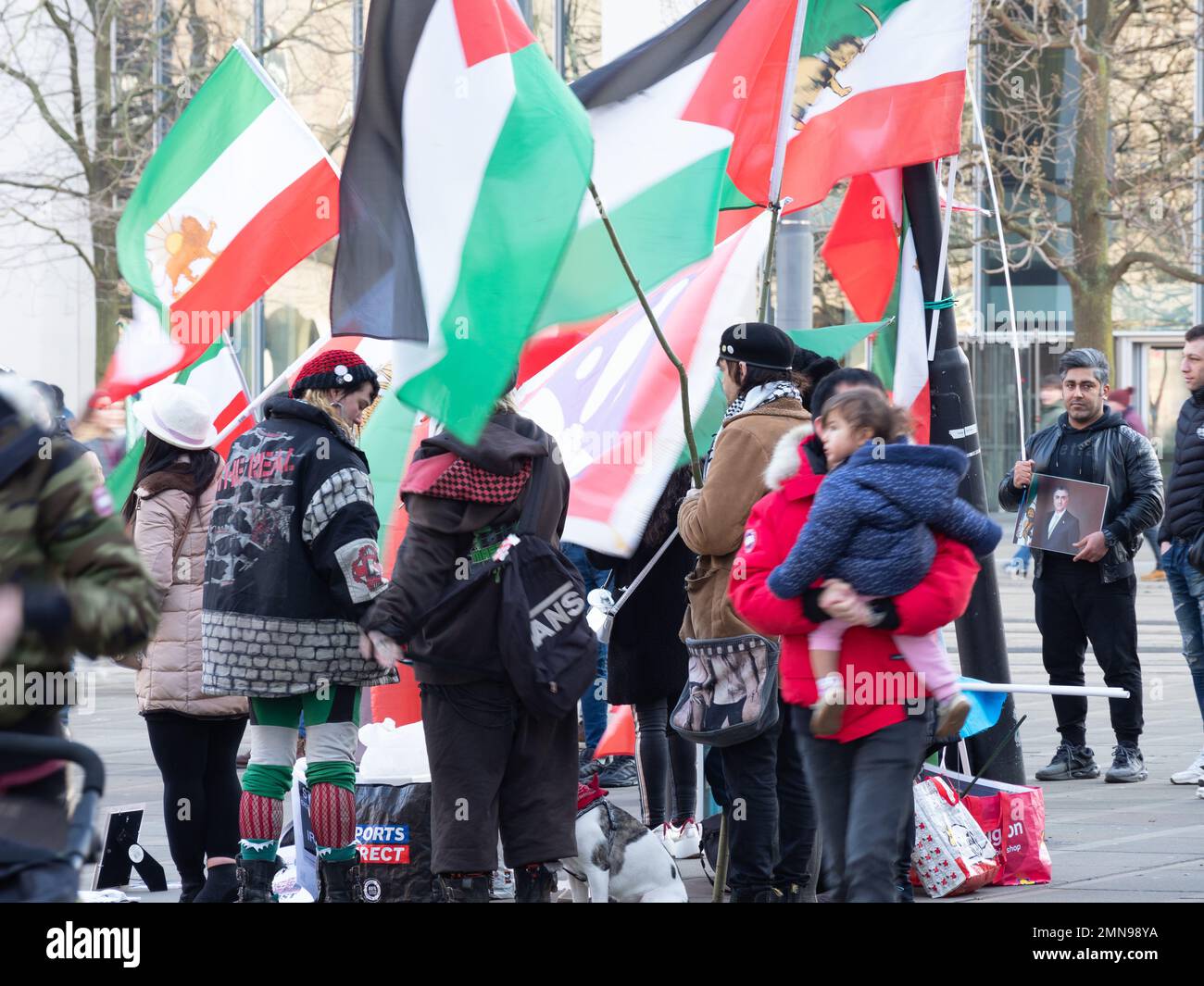 Iranian protest flag hi-res stock photography and images - Alamy