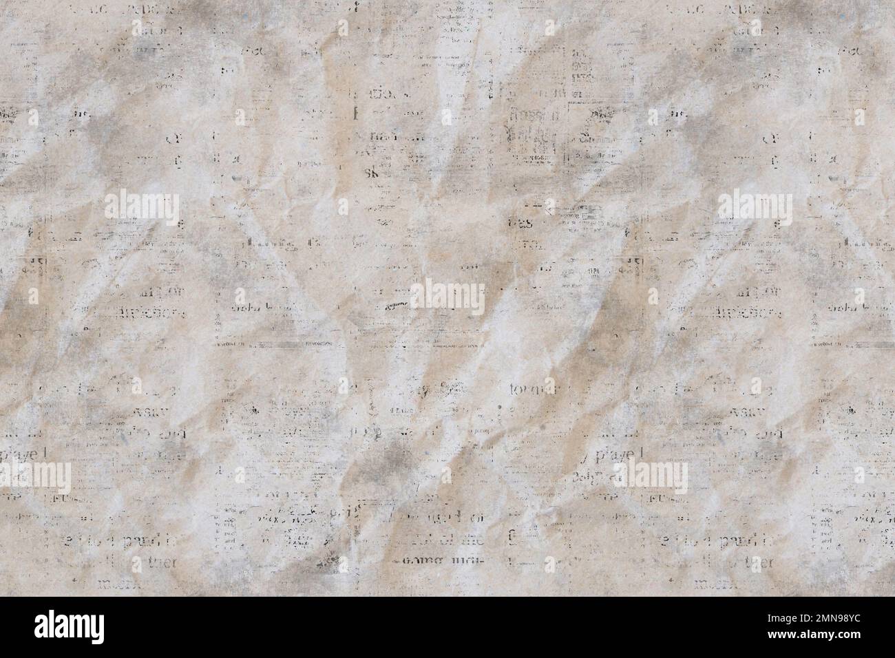 Newspaper crumpled paper grunge aged newsprint pattern background ...