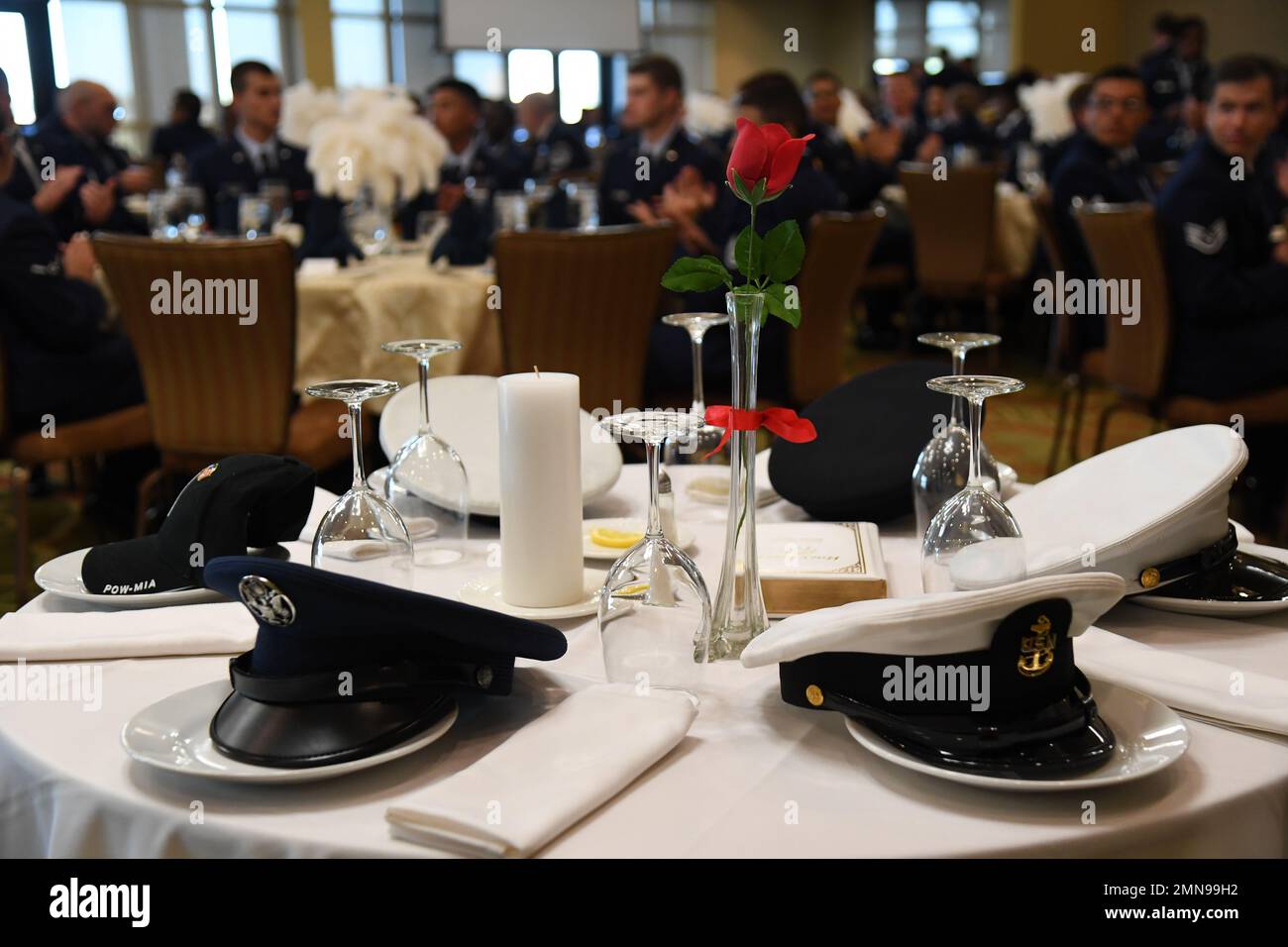 A POW/MIA table is on display during the 81st Training Group Airman's ...
