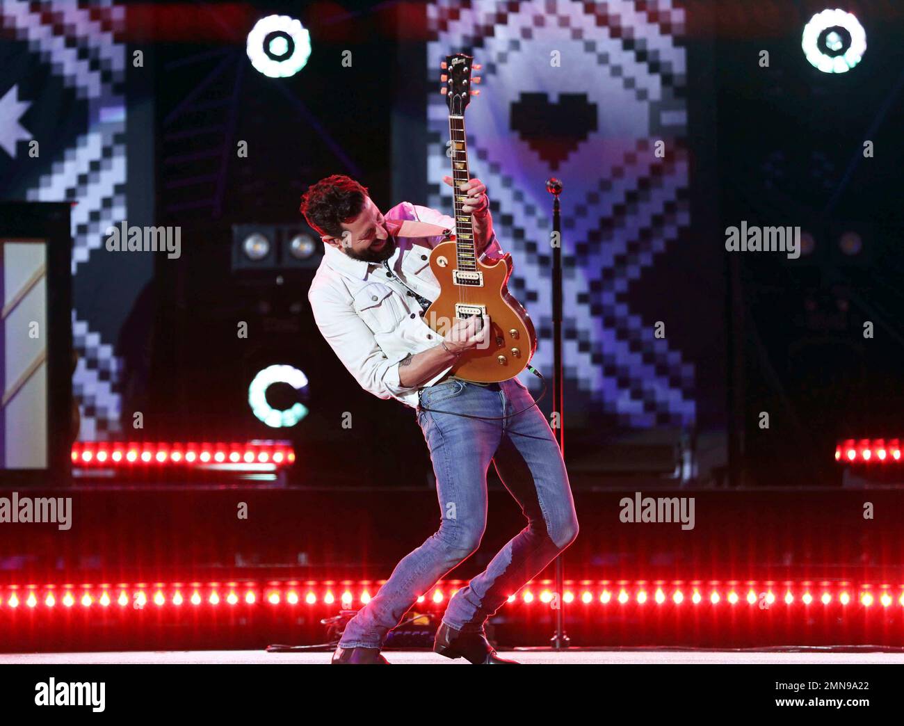Matthew Ramsey with Old Dominion performs during the Trip Around The ...
