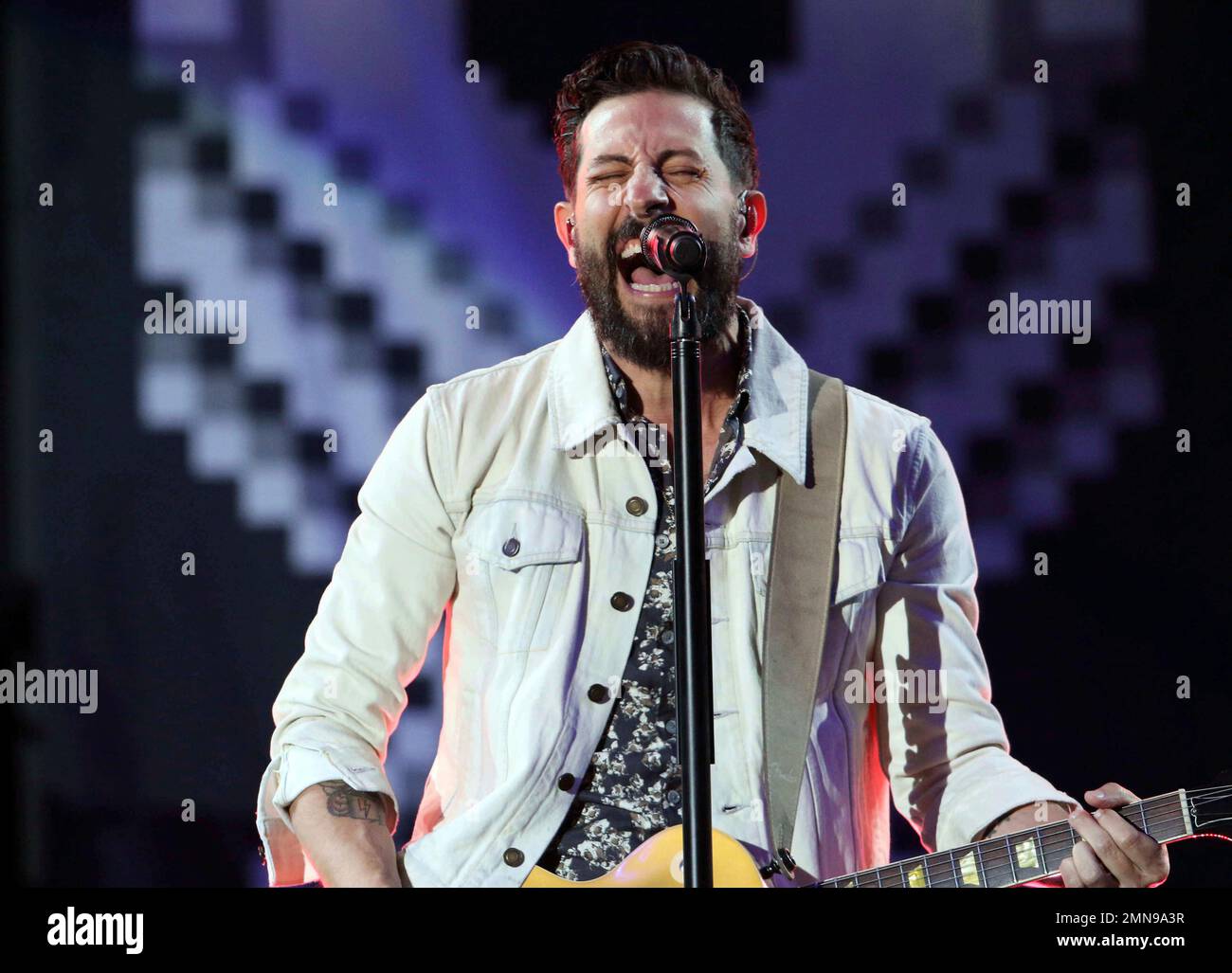 Matthew Ramsey with Old Dominion performs during the Trip Around The ...