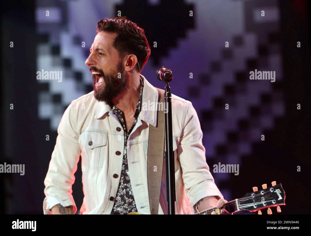Matthew Ramsey with Old Dominion performs during the Trip Around The ...