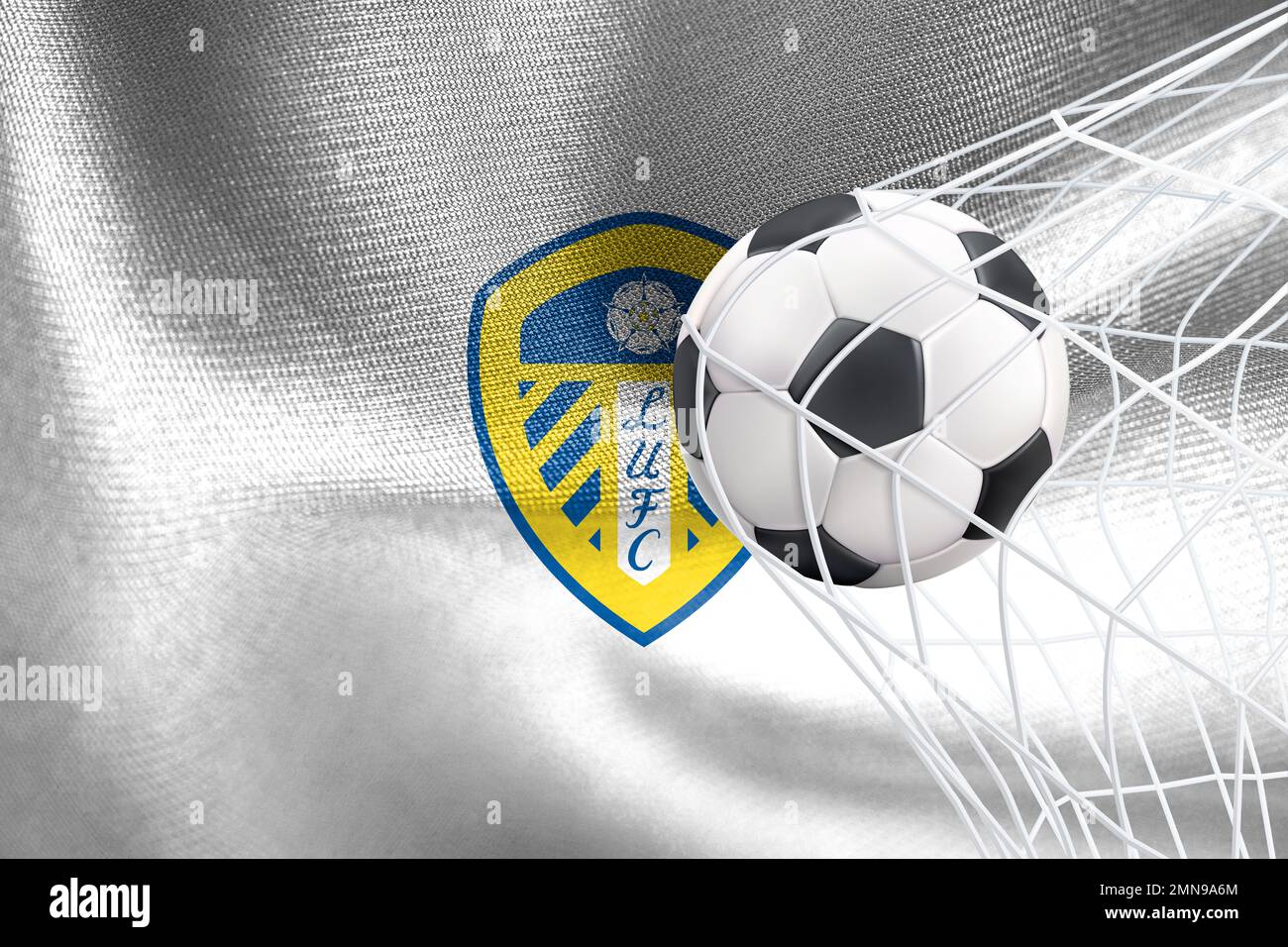 Leeds united flag fans hi-res stock photography and images - Alamy