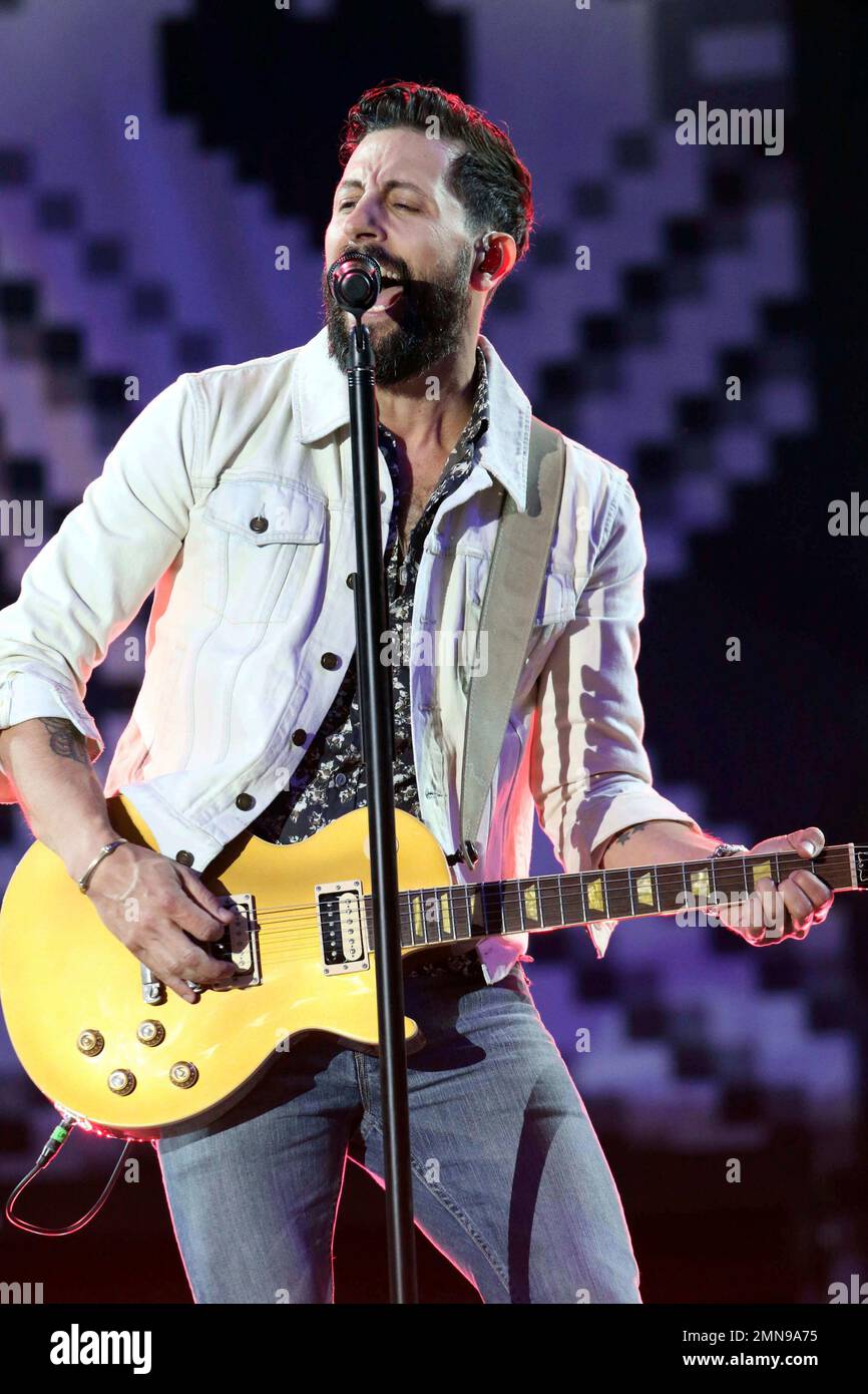 Matthew Ramsey with Old Dominion performs during the Trip Around The ...