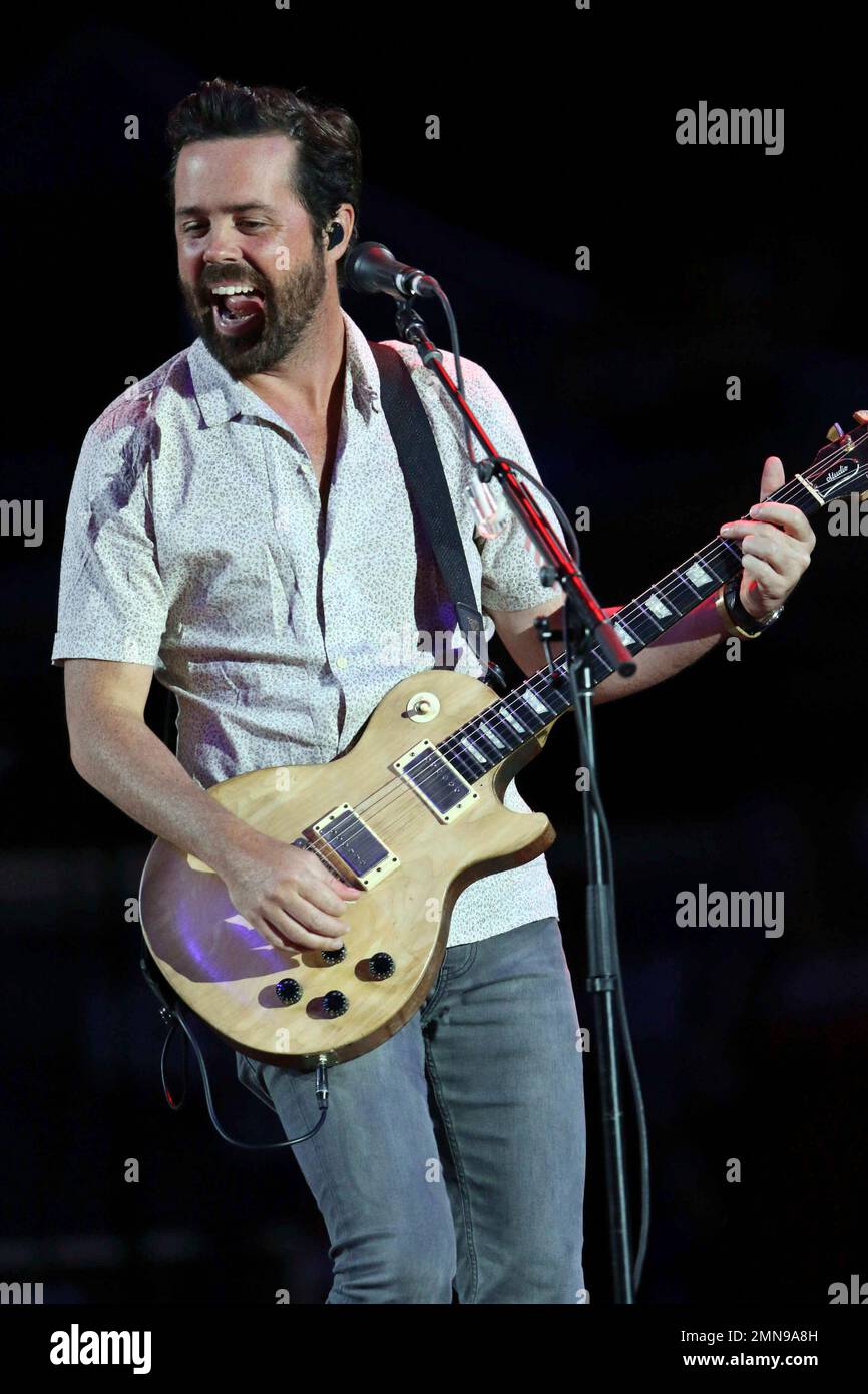Matthew Ramsey with Old Dominion performs during the Trip Around The ...
