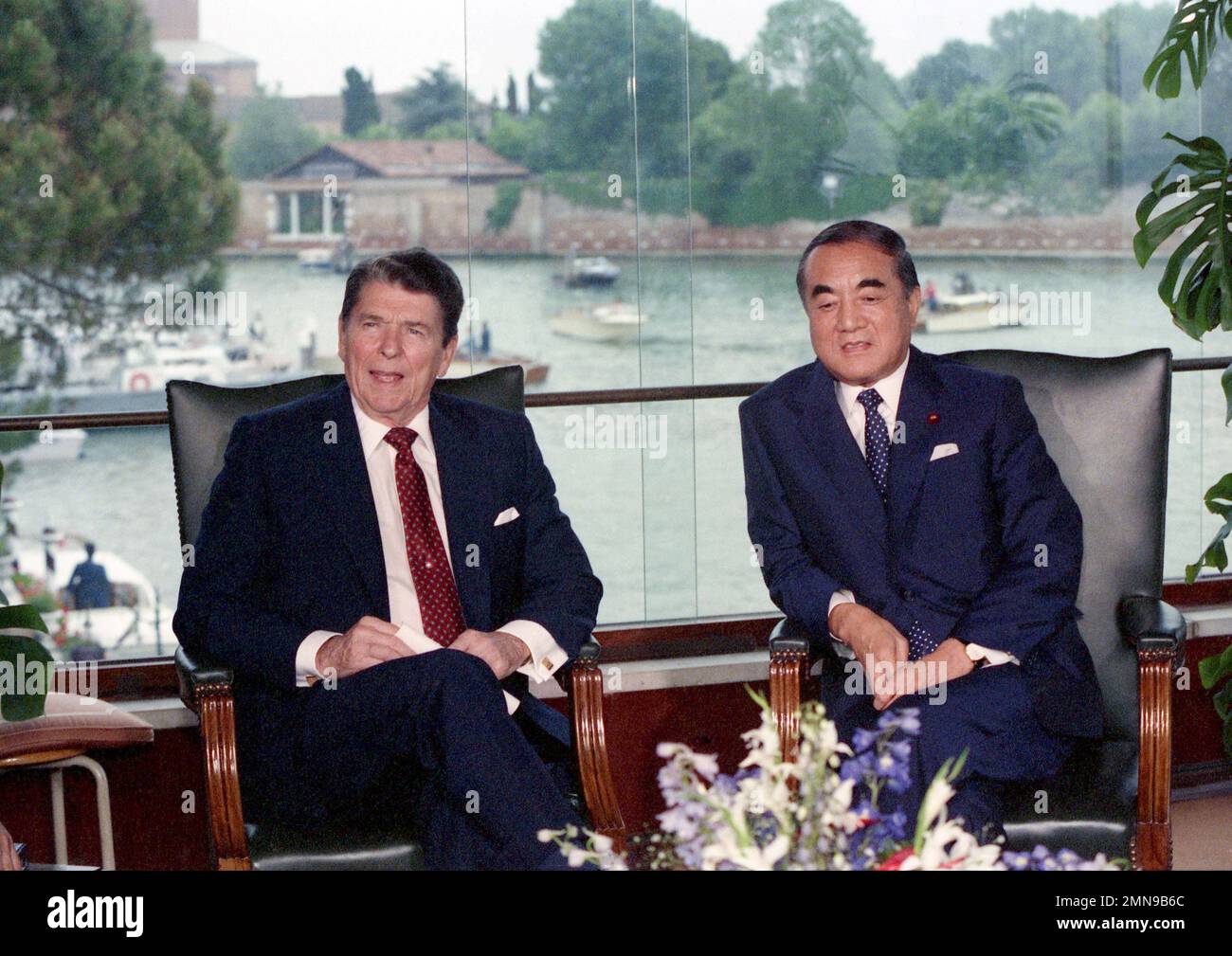 FILE - In this June 8, 1987 file photo, U.S. President Ronald Reagan ...