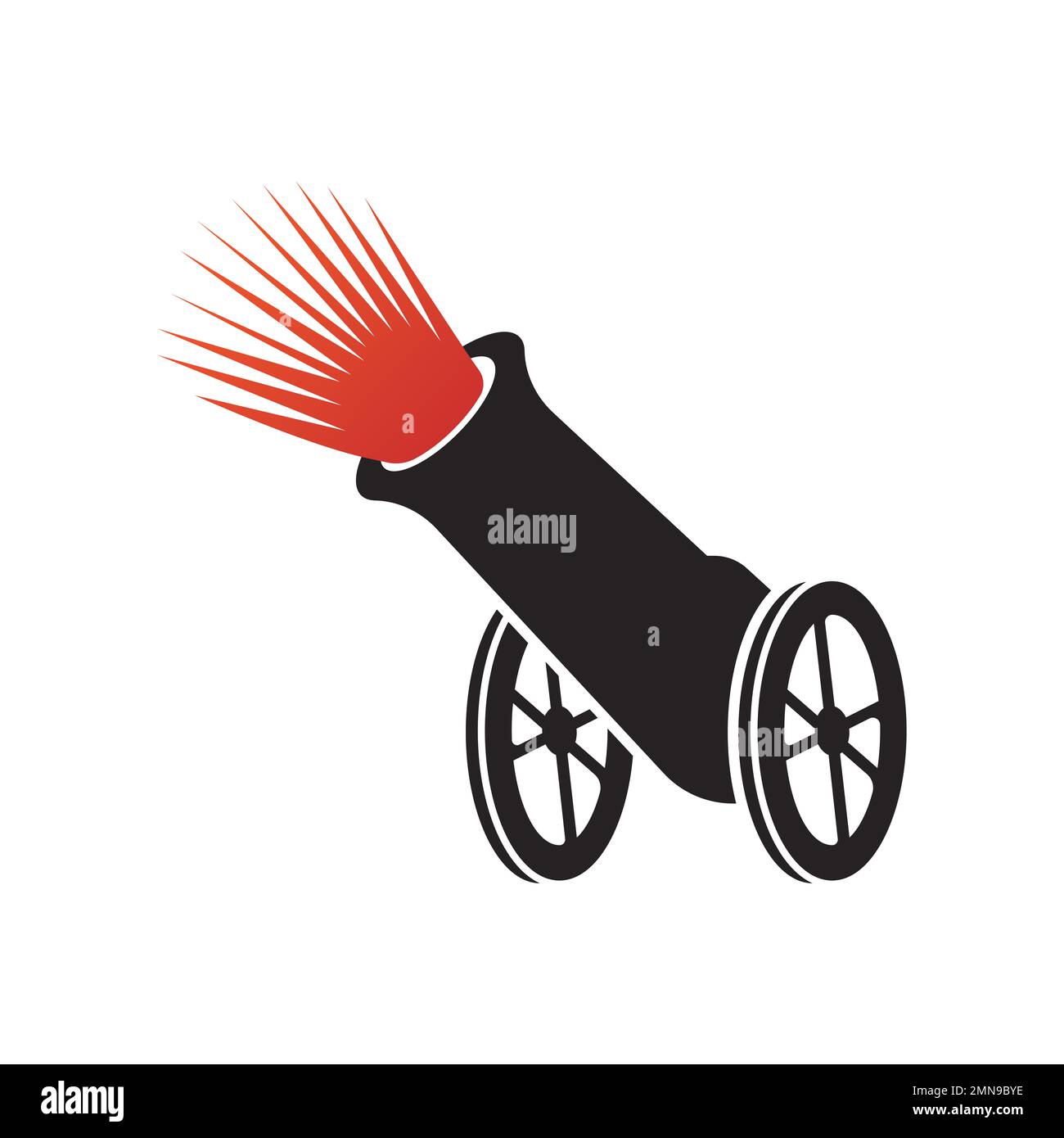 old cannon icon. vector illustration logo design Stock Photo - Alamy