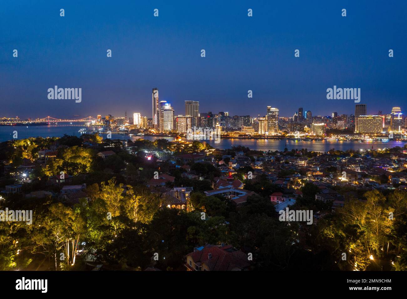 Xiamen city night scene Stock Photo - Alamy