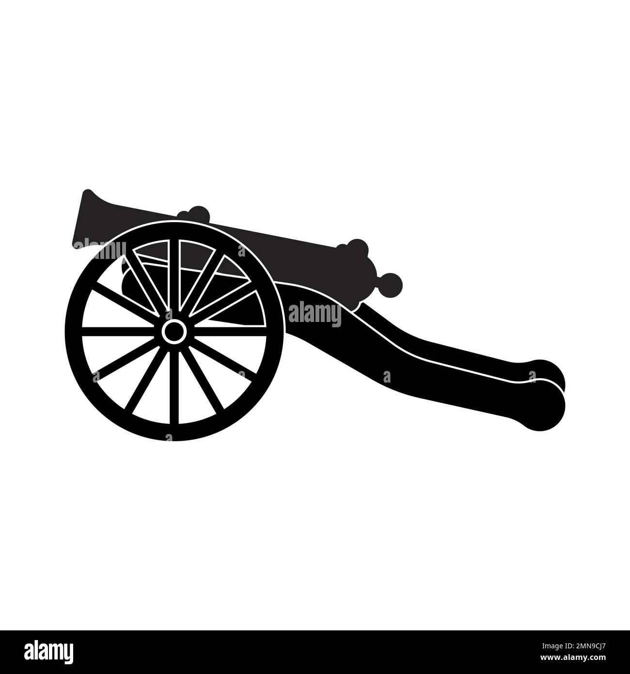 old cannon icon. vector illustration logo design Stock Photo - Alamy