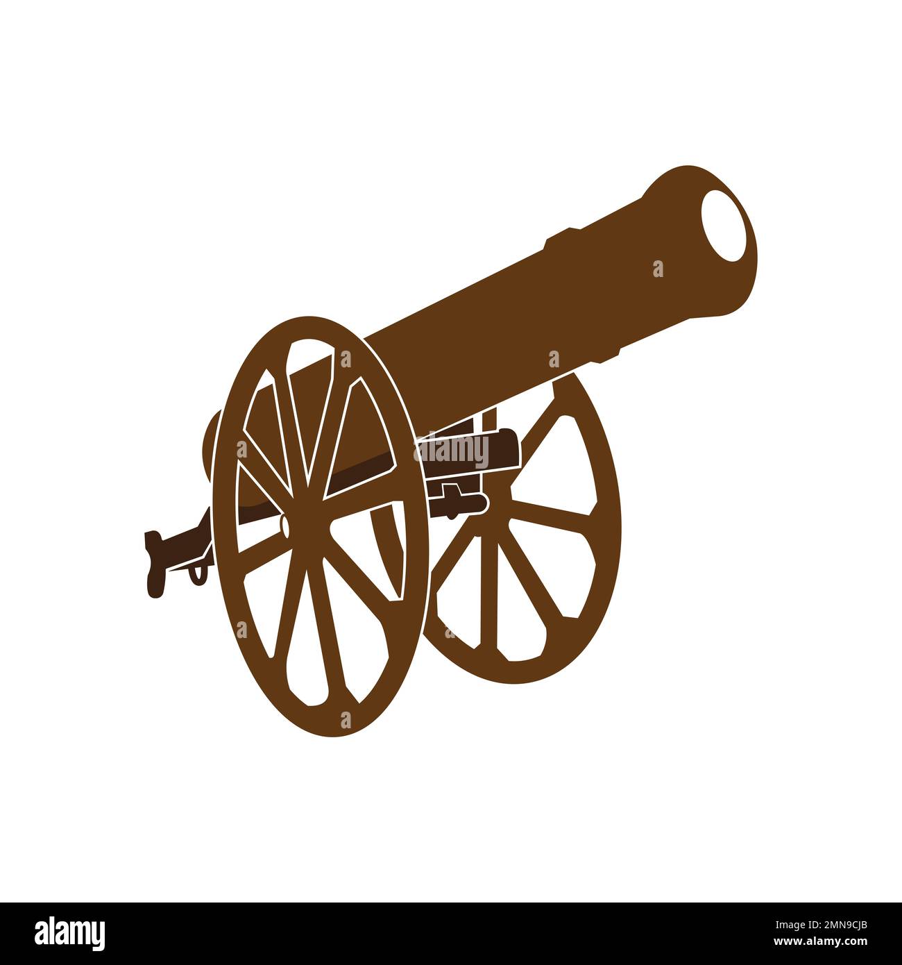 old cannon icon. vector illustration logo design Stock Photo - Alamy