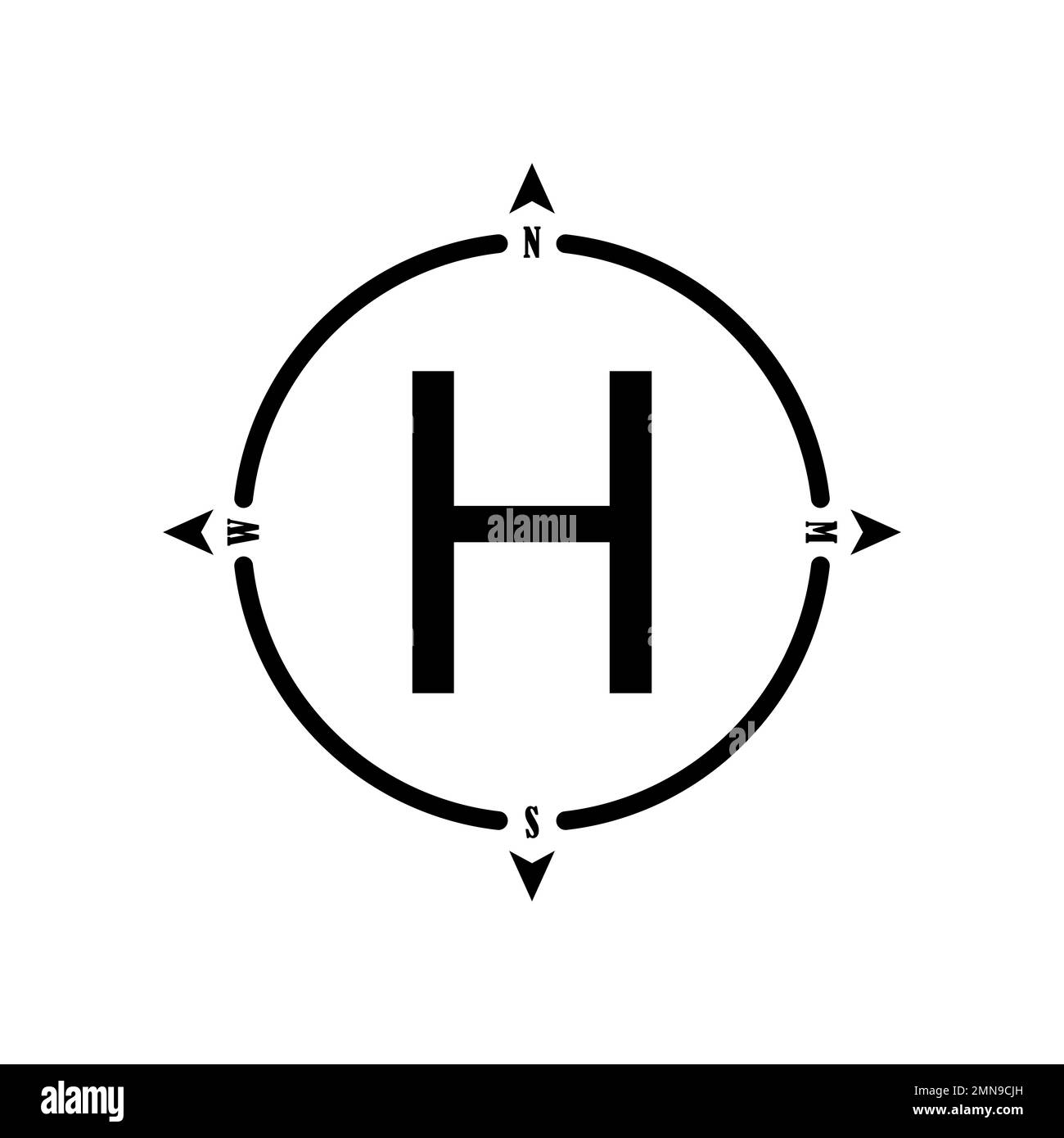 Helipad helicopter landing pad Black and White Stock Photos & Images ...