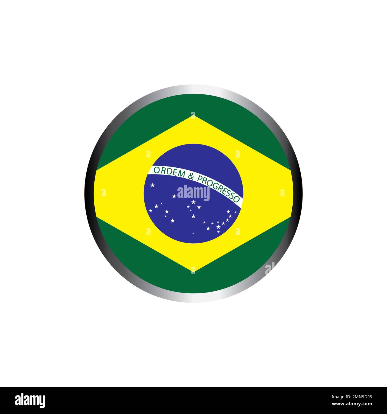 Brazil flag logo,vector illustration flat design Stock Photo - Alamy
