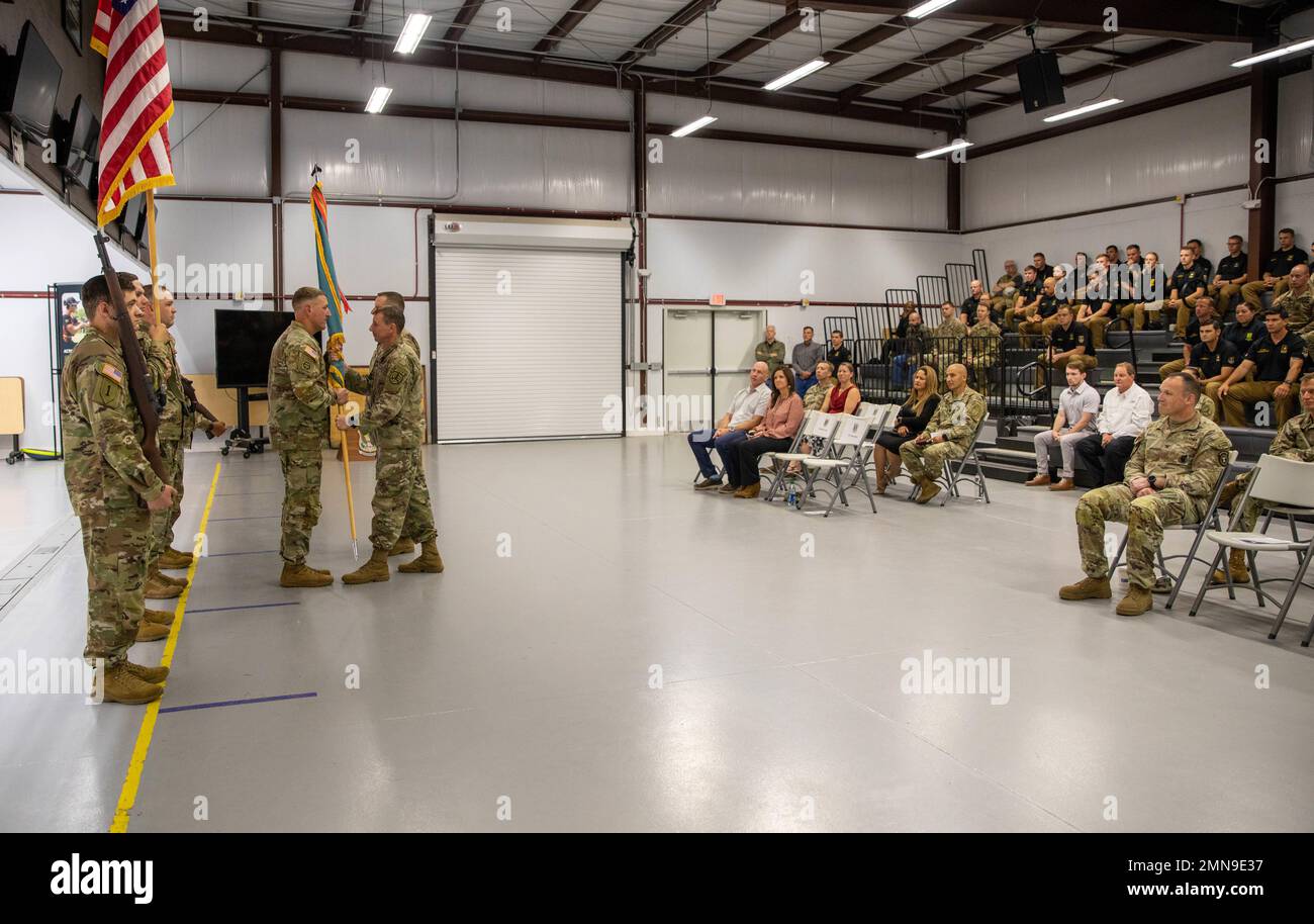 Command Sgt. Maj. Mason Riepe, the incoming battalion command sergeant ...