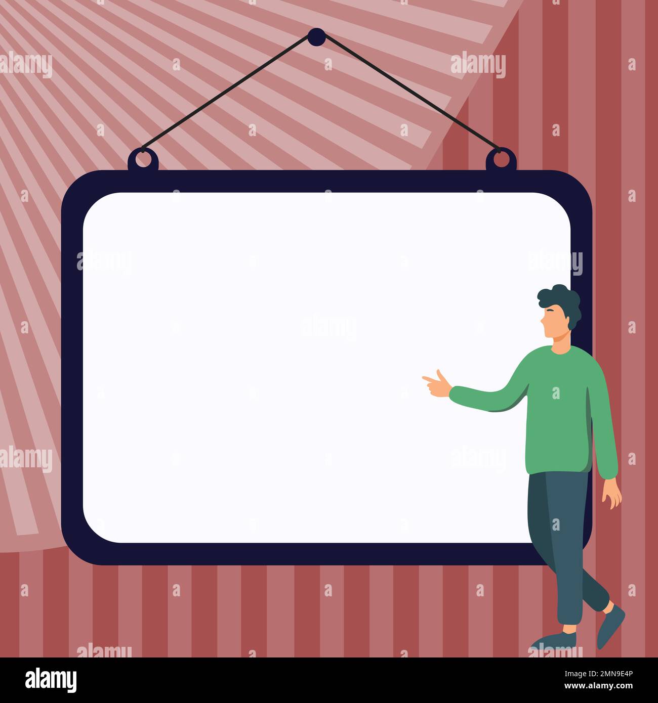 Presentator shows important information on whiteboard. Man show main ...