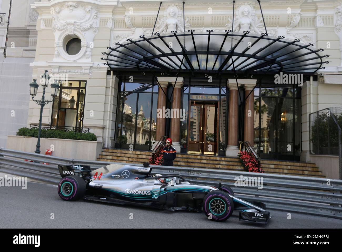 Mercedes driver Lewis Hamilton of Britain steers his car during the ...
