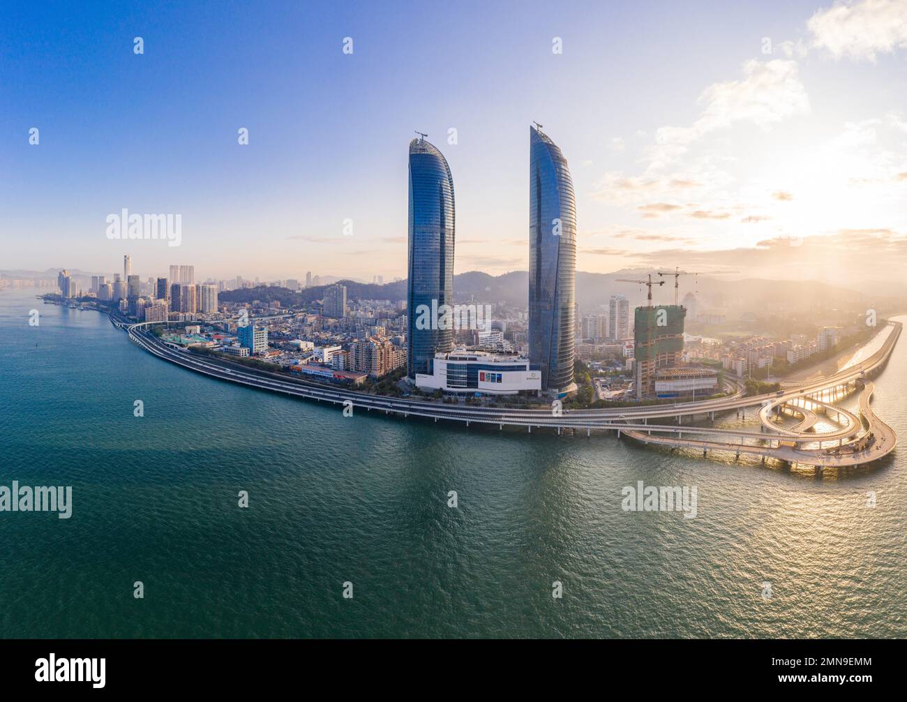 Have a bird's eye view of xiamen whole Stock Photo - Alamy