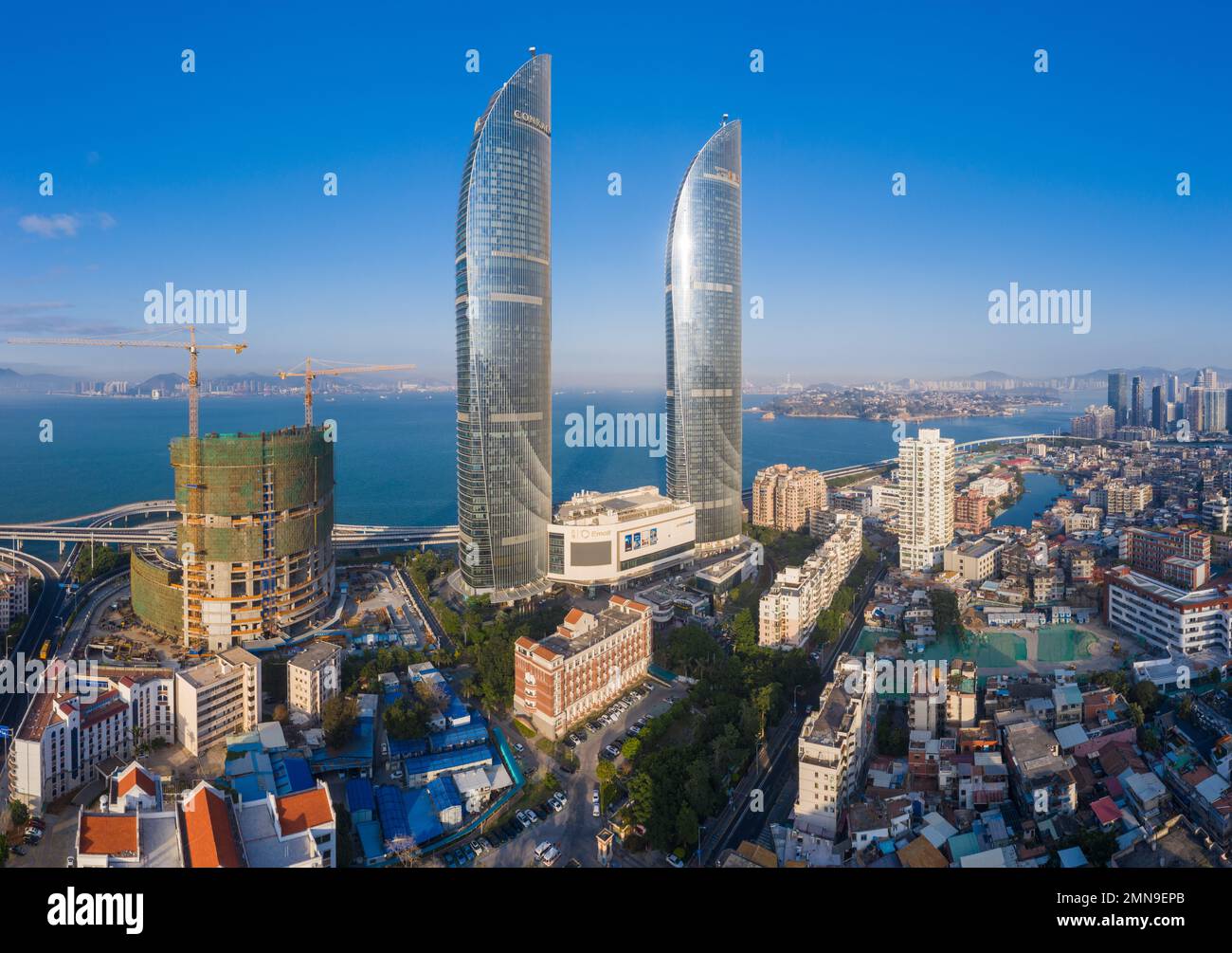 Have a bird's eye view of xiamen whole Stock Photo - Alamy