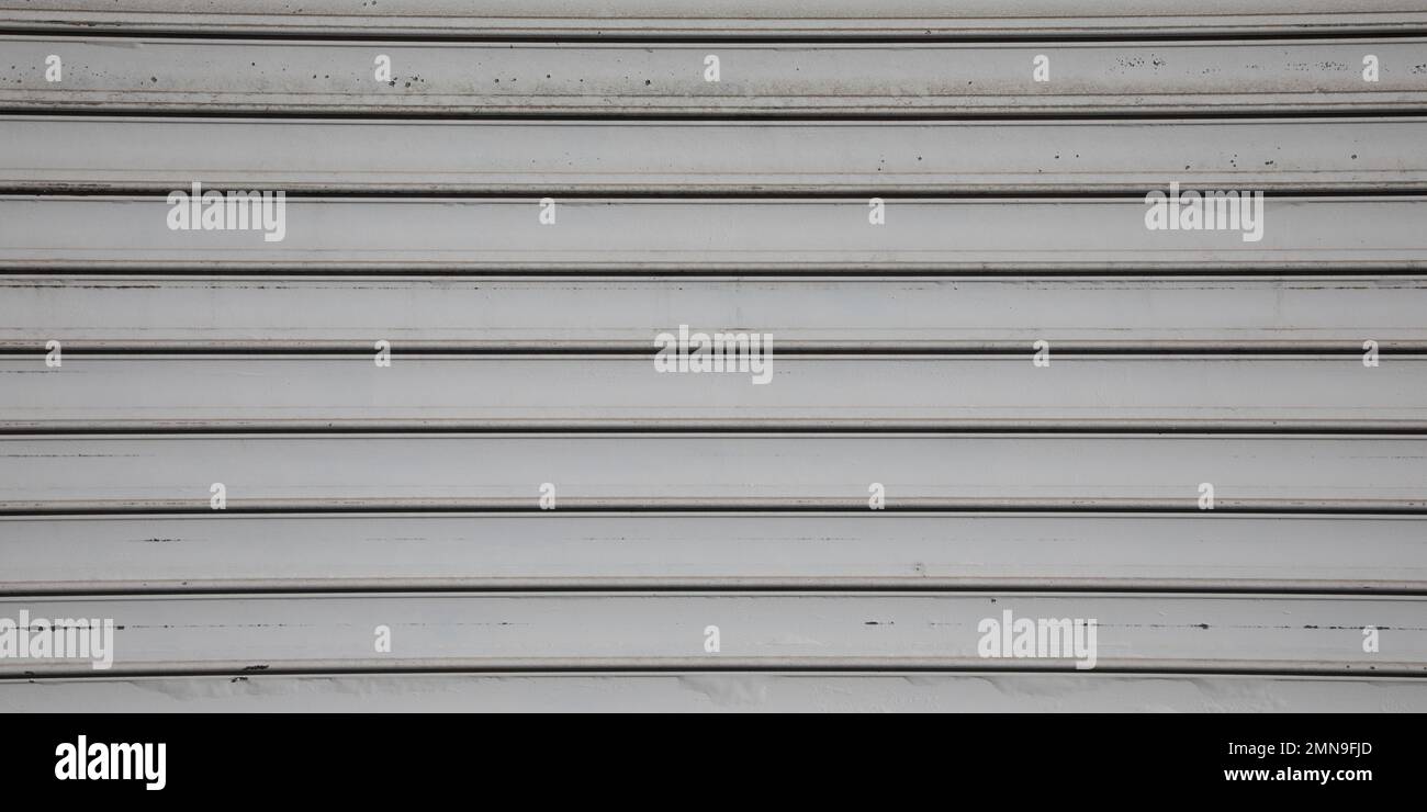 grey steel roller shutter texture background top view metal horizontal ...