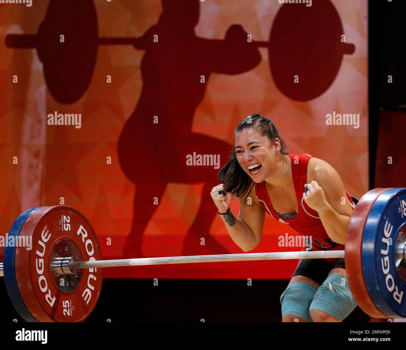 Combined winner Jennyfer Roberts celebrates after her final lift in the ...