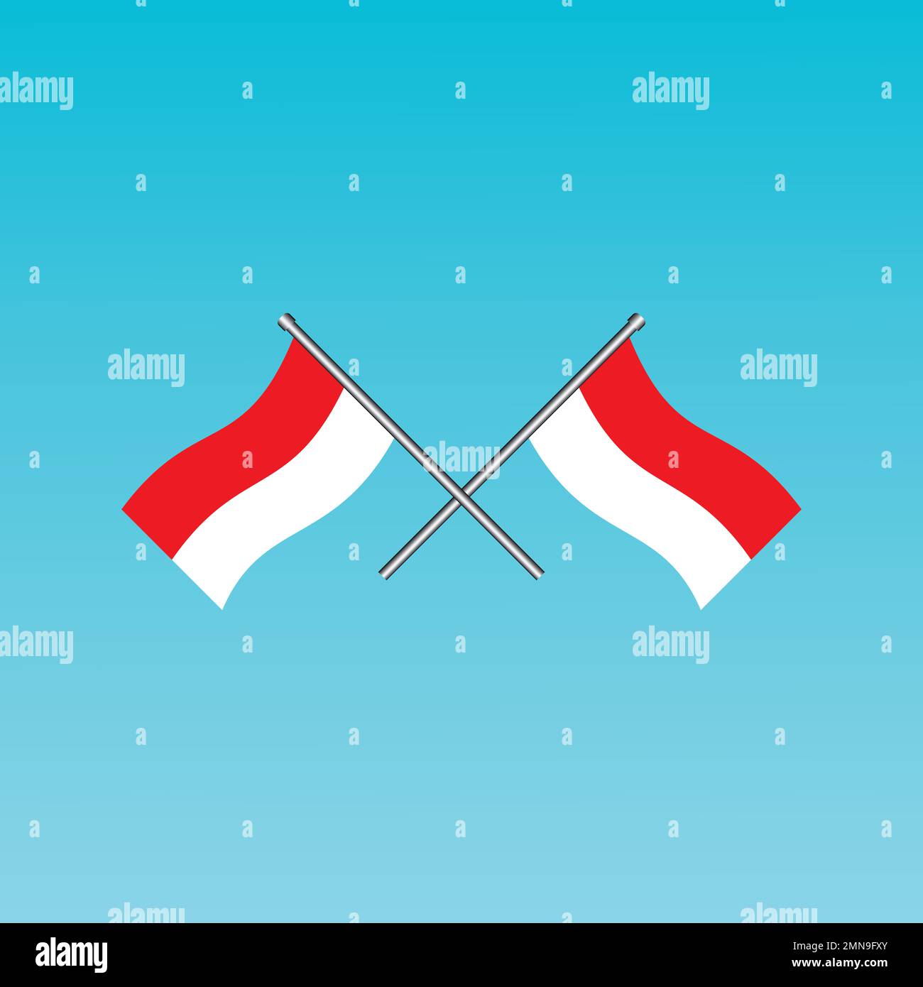 Republic of Indonesia flag icon,vector illustration logo design Stock ...