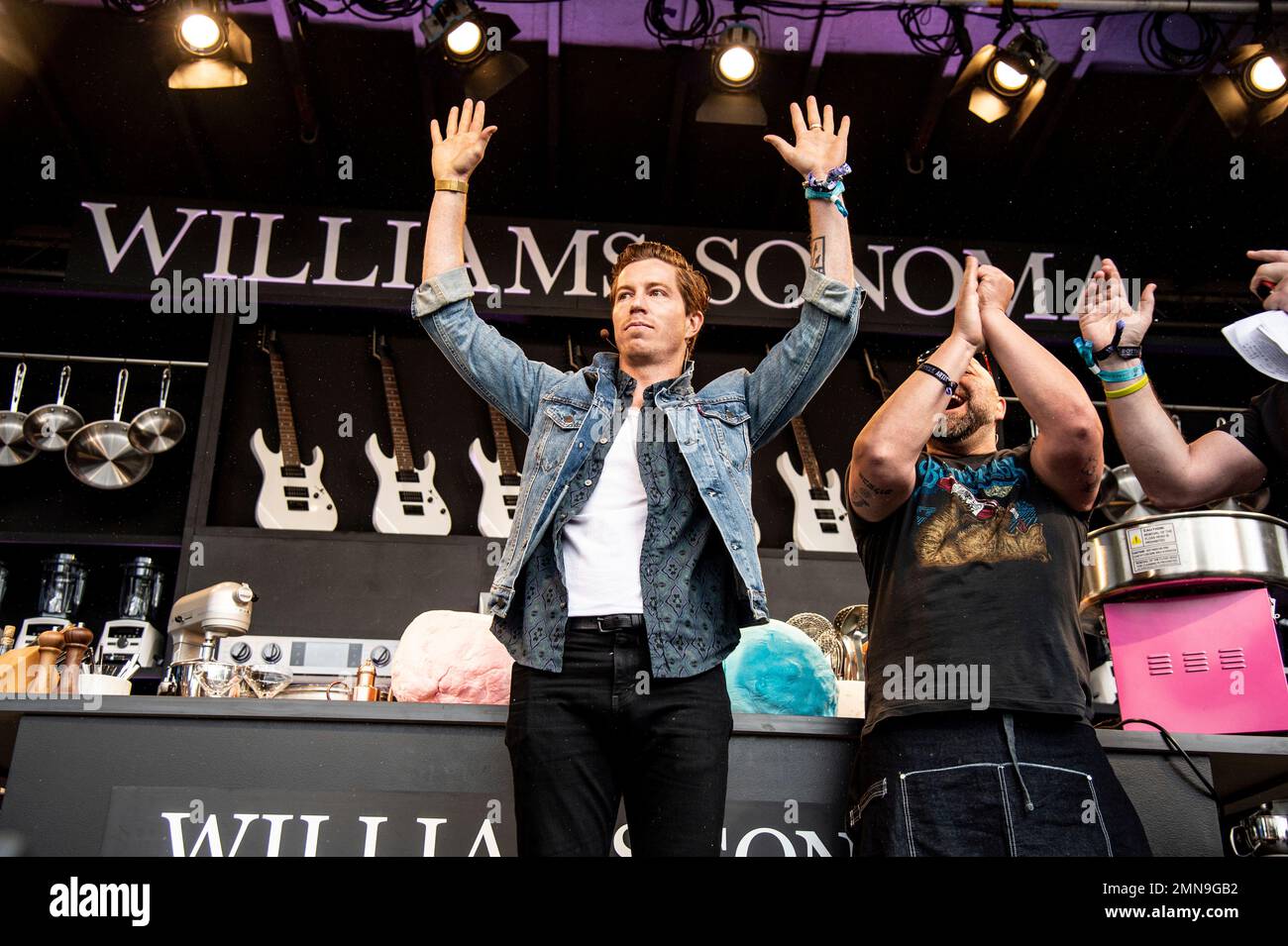 Shaun White, left, and Duff Goldman seen at the Bottle Rock Napa Valley ...