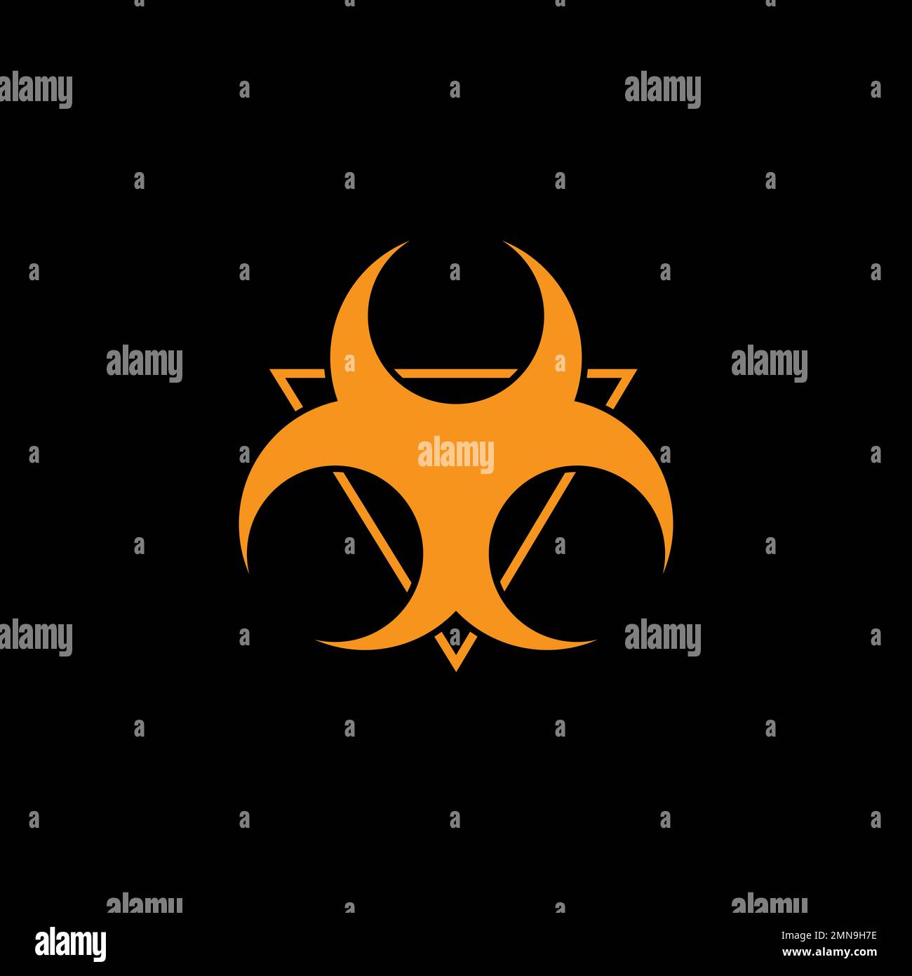 biohazard logo vector .illustration design template Stock Photo - Alamy