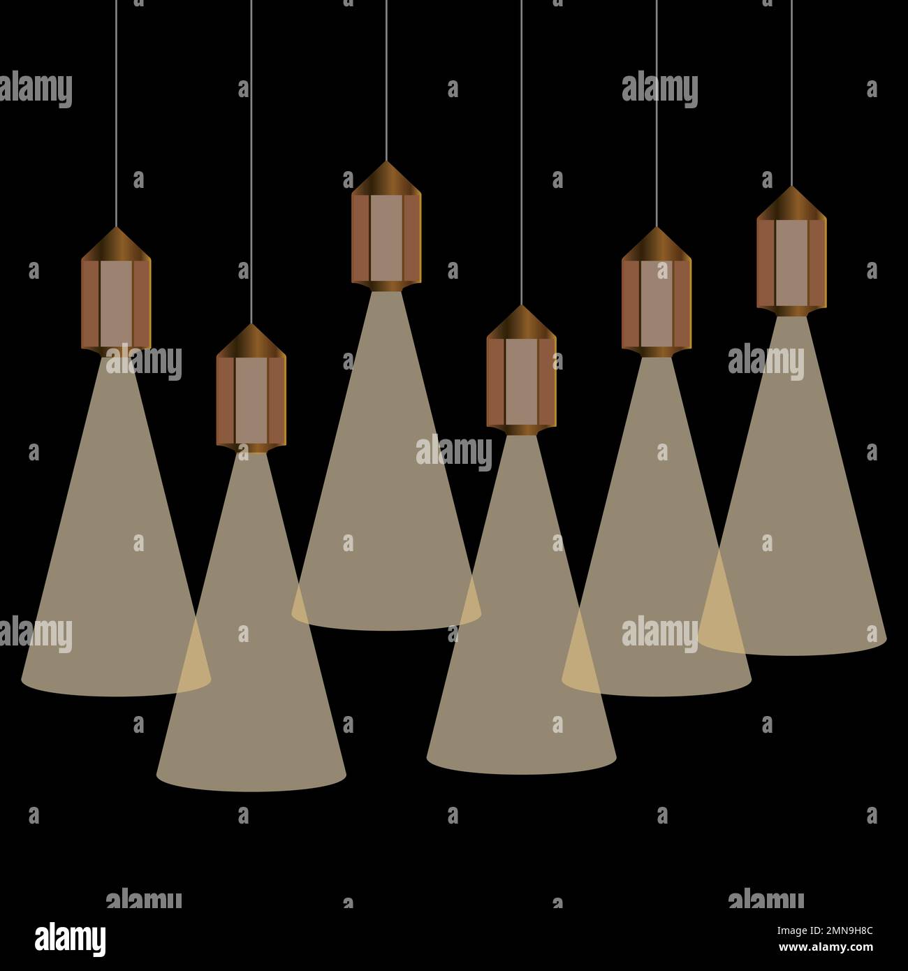 Ceiling Lamp Icon, Home Ceiling Hanging Lighting Lamp Vector Art ...