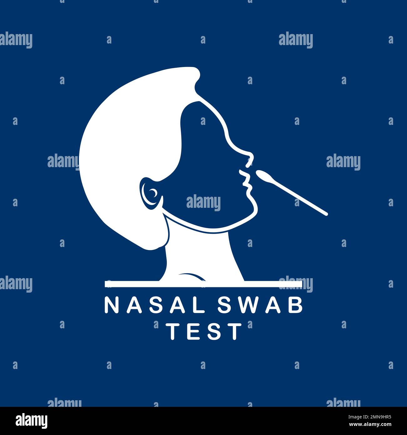 Nasal Swab test icon vector illustration logo design Stock Photo - Alamy