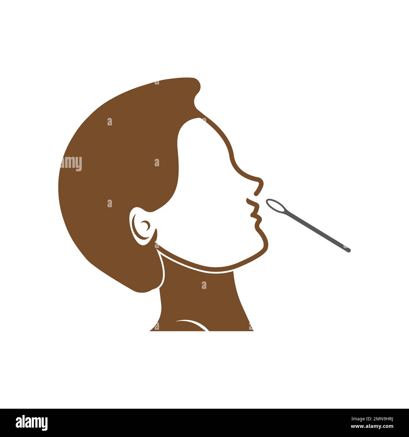 Nasal Swab test icon vector illustration logo design Stock Photo - Alamy