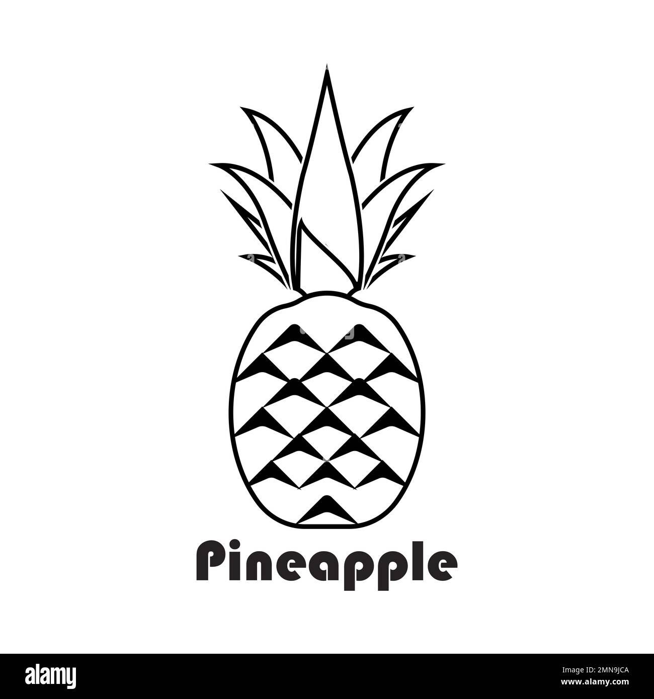 Pineapple vector icon ,illustration logo design template Stock Photo ...