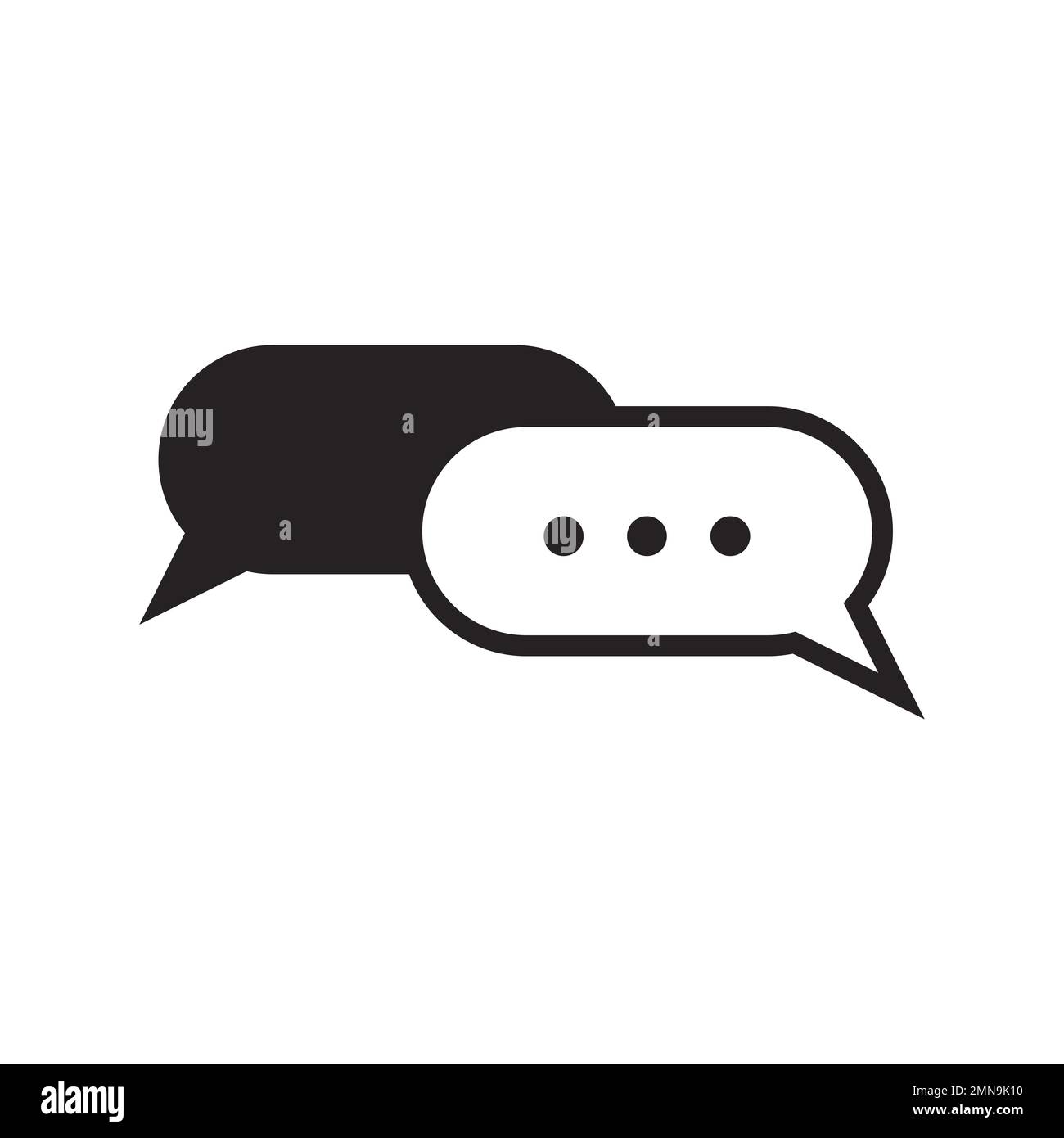 Speech bubble icon vector illustration design template Stock Photo - Alamy