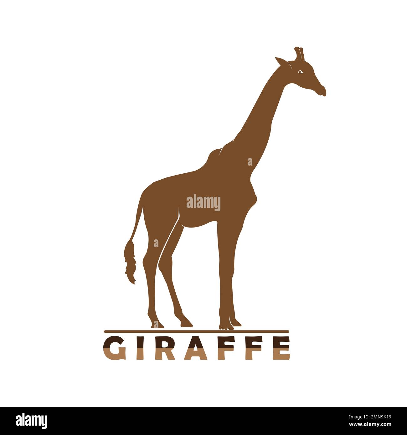 Giraffe logo vector illustration design template Stock Photo - Alamy