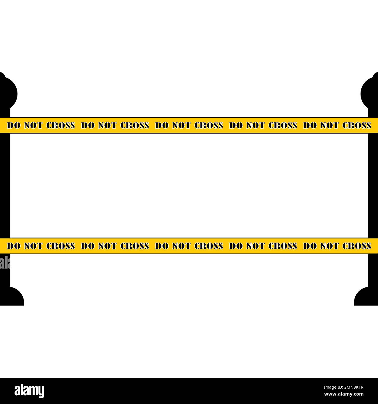Police yellow tape icon vector hi-res stock photography and images - Alamy