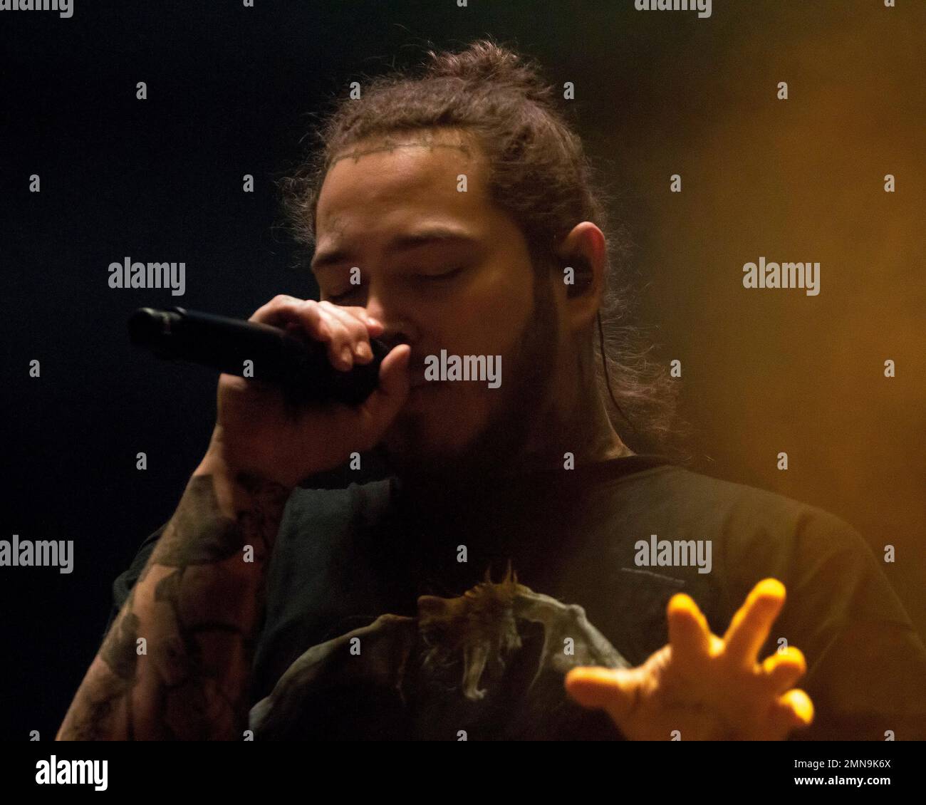 American rapper, singer, and songwriter Post Malone performs at the ...