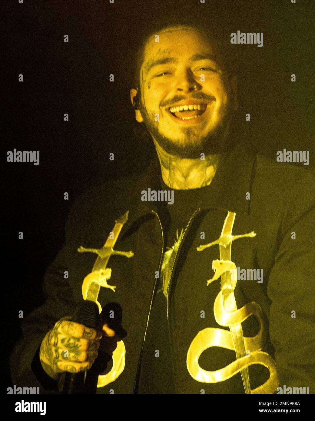 American rapper, singer, and songwriter Post Malone performs at the ...