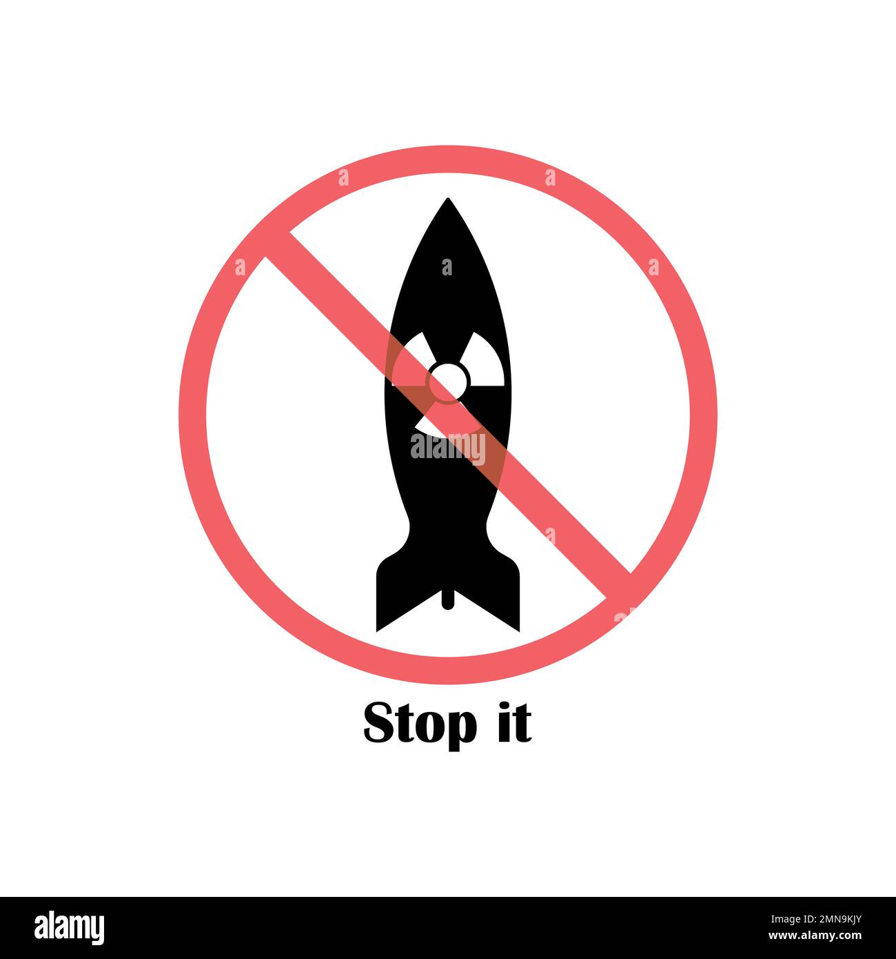 icon depicting to stop the use of nuclear weapons,vector illustration ...