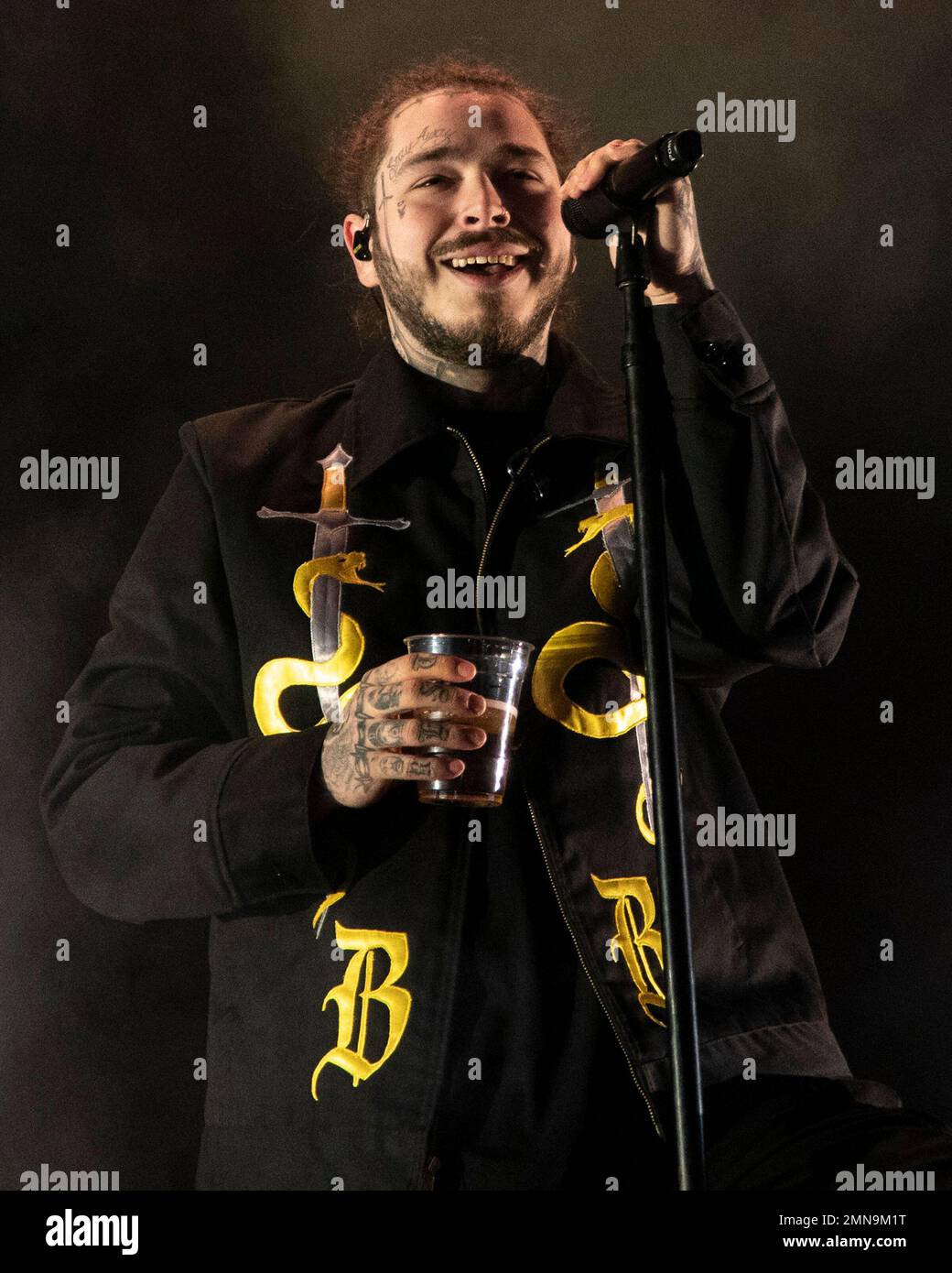American rapper, singer and songwriter Post Malone performs at the ...
