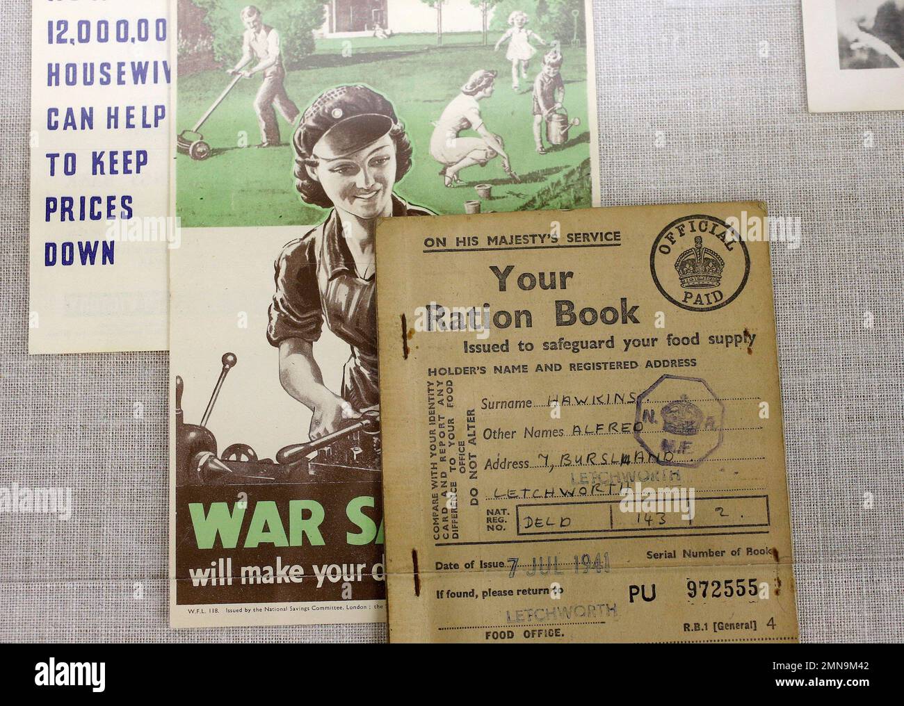 In this Monday, May 21, 2018, photo, a World War II British ration card ...