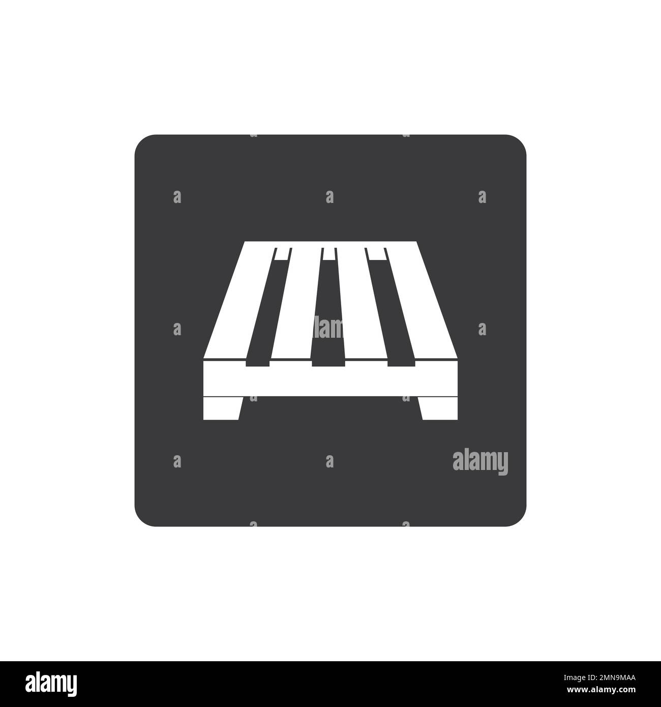 wooden pallet vector icon. illustration design logo template Stock ...