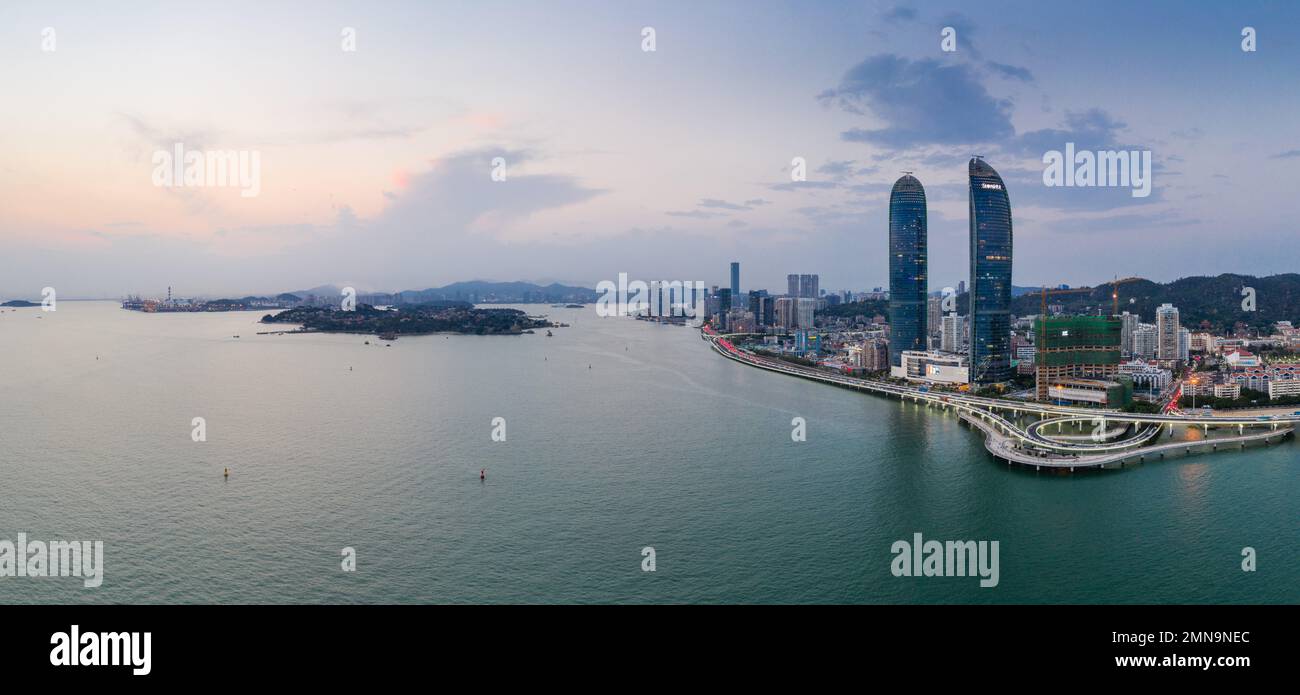 Have a bird's eye view of xiamen whole Stock Photo - Alamy