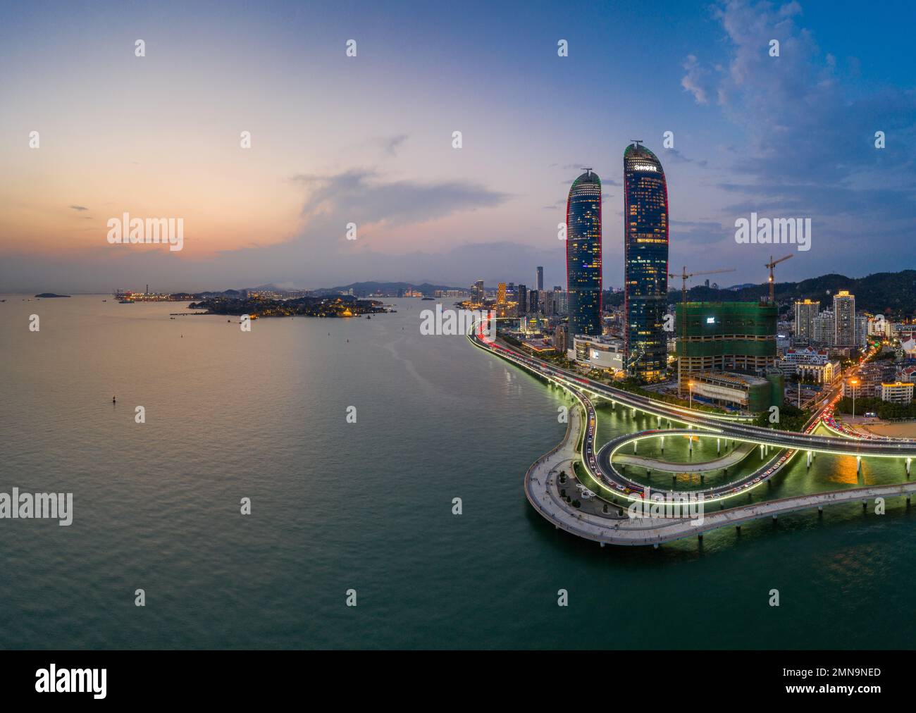 Have a bird's eye view of xiamen whole Stock Photo - Alamy