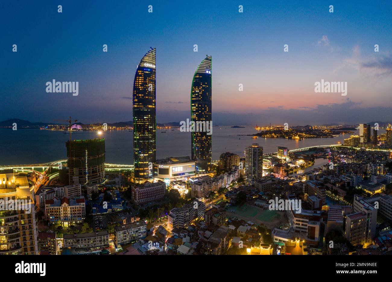 Have a bird's eye view of xiamen whole Stock Photo - Alamy