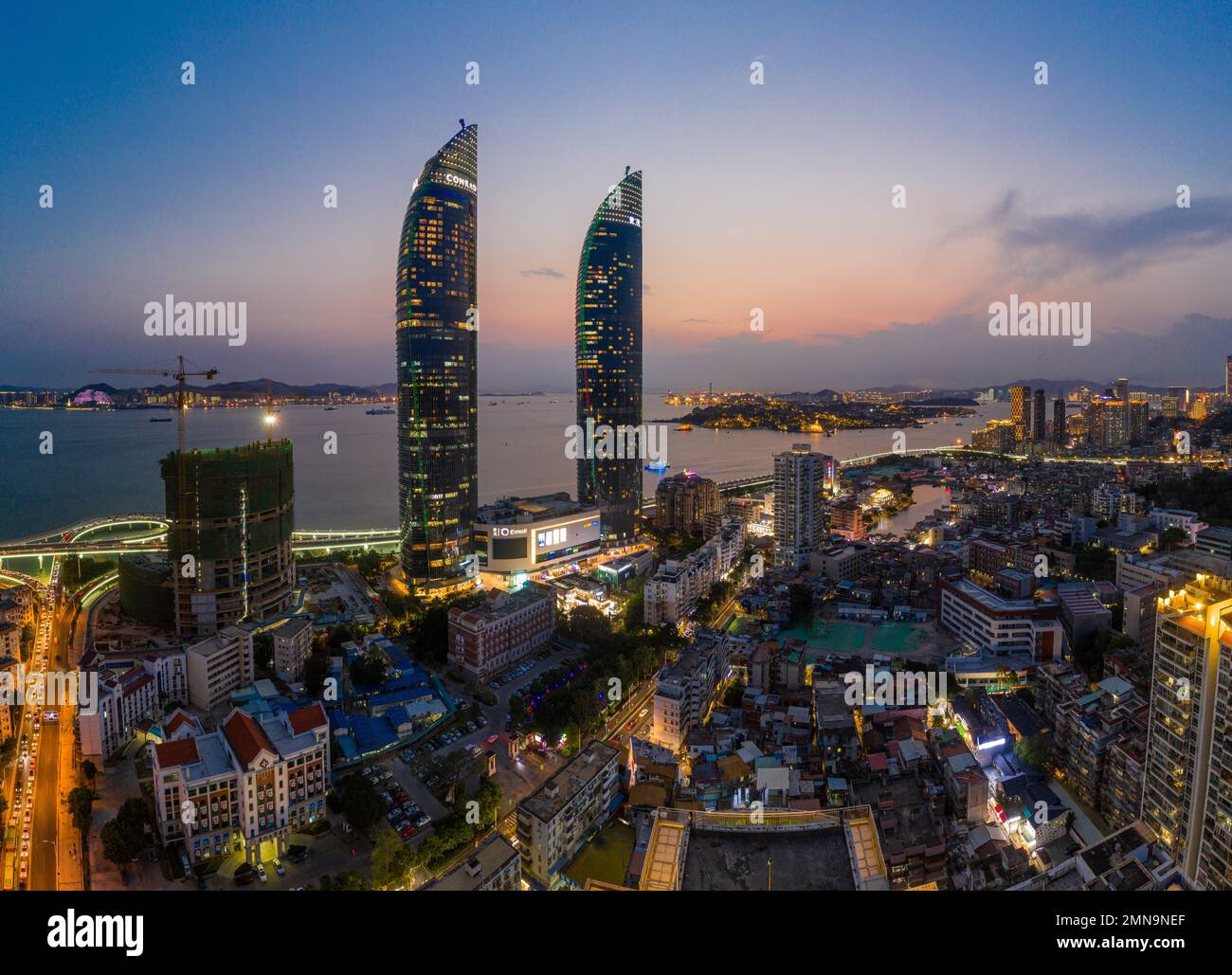 Have a bird's eye view of xiamen whole Stock Photo - Alamy