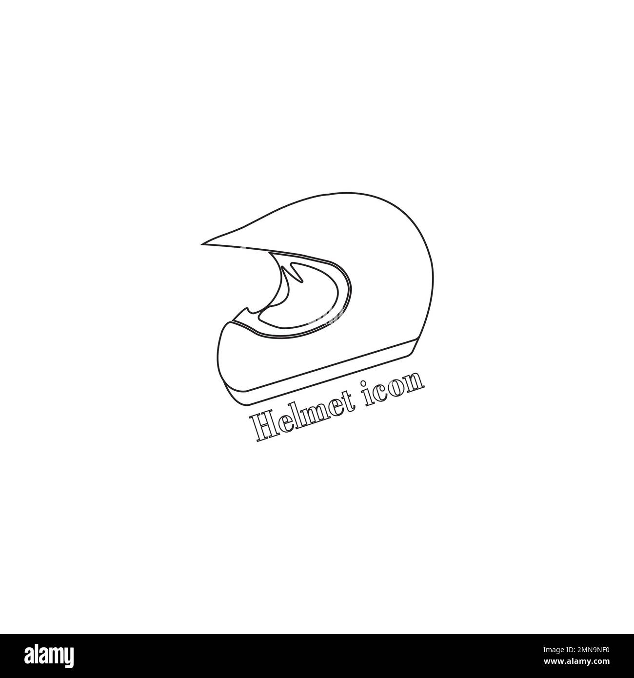 Helmet vector icon illustration logo design Stock Photo - Alamy