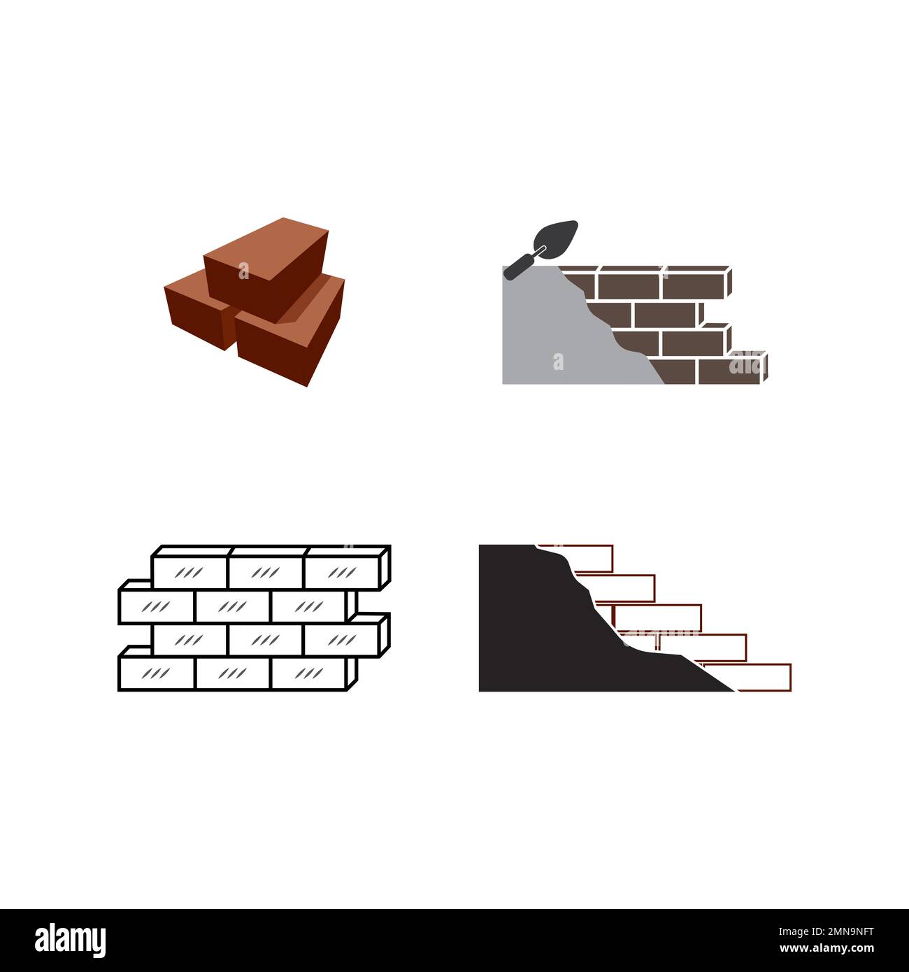 pile of bricks icon,vector illustration design template background ...