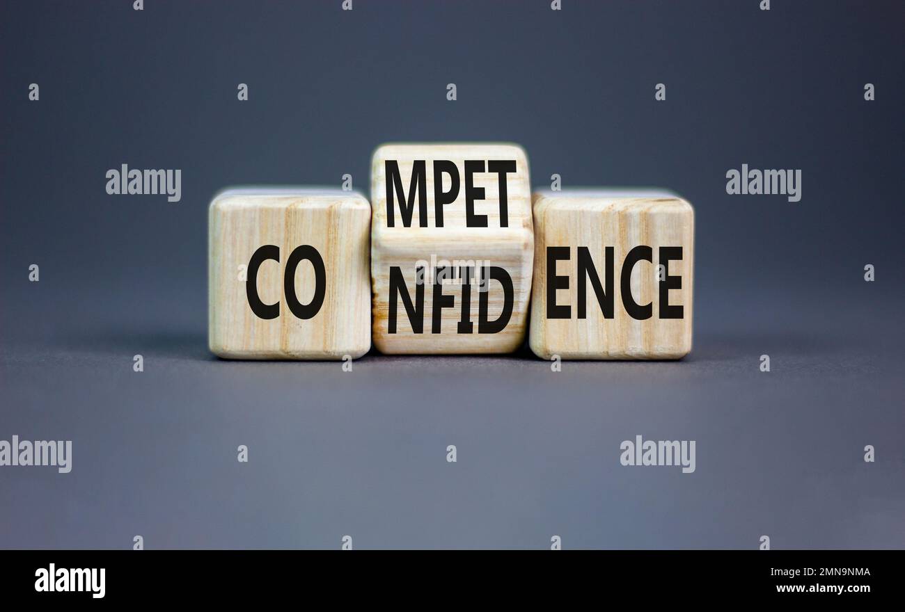 Competence and confidence symbol. Concept word Competence Confidence on ...