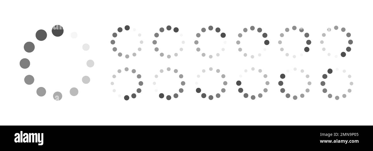 Circular Loading Buffering Icons Vector Stock Vector Image & Art - Alamy