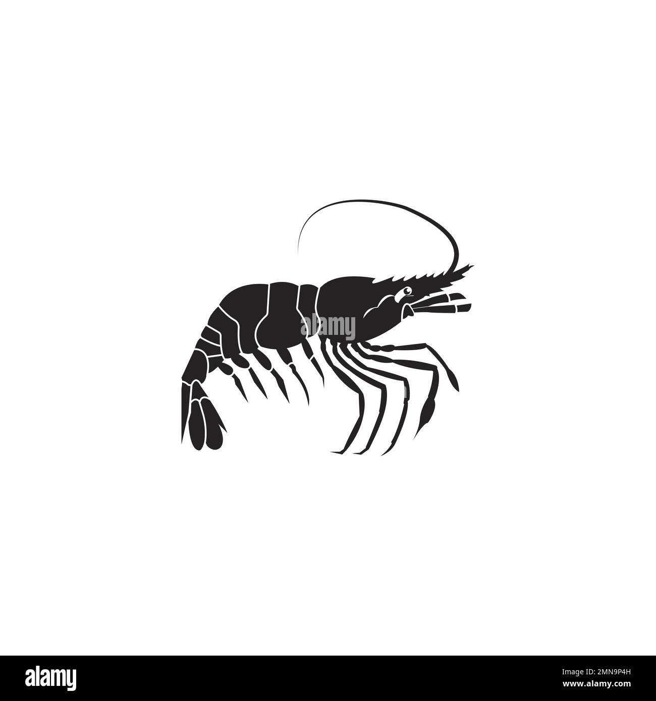 shrimp vector icon,illustration logo design Stock Photo - Alamy